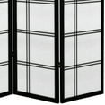 Oriental Furniture 6 ft. Tall Canvas Double Cross Screen - Black - 6 ...