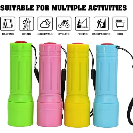 9-LED Flashlight 12-Pack Mini Flashlight with Lanyard, Batteries not ...