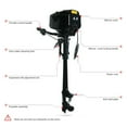 Hangkai 48V 1000W Electric Outboard Motor Inflatable Fish Boat Engine ...