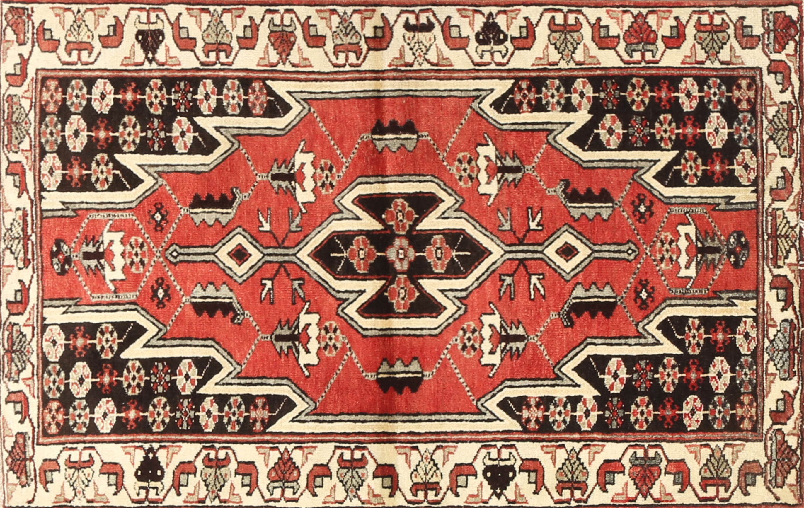 Ahgly Company Indoor Rectangle Traditional Red Persian Area Rugs, 2' x ...