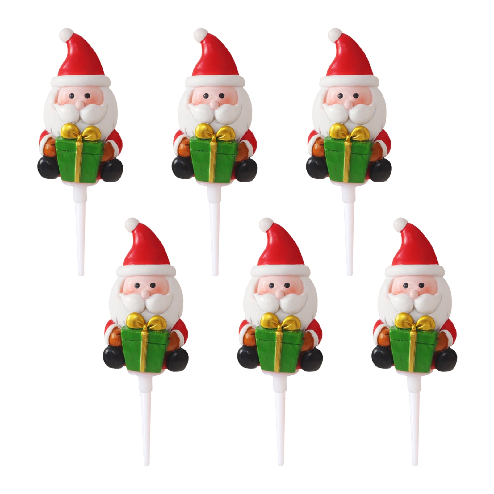 Jaspee Christmas Cupcake Toppers Santa Claus Cake Decoration Supplies ...