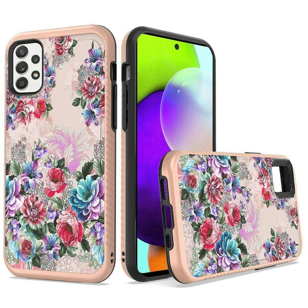 Kaleidio Case For Samsung Galaxy A52 5G [Metallic Armor] Lightweight Hybrid [Shockproof] 2-Piece ...