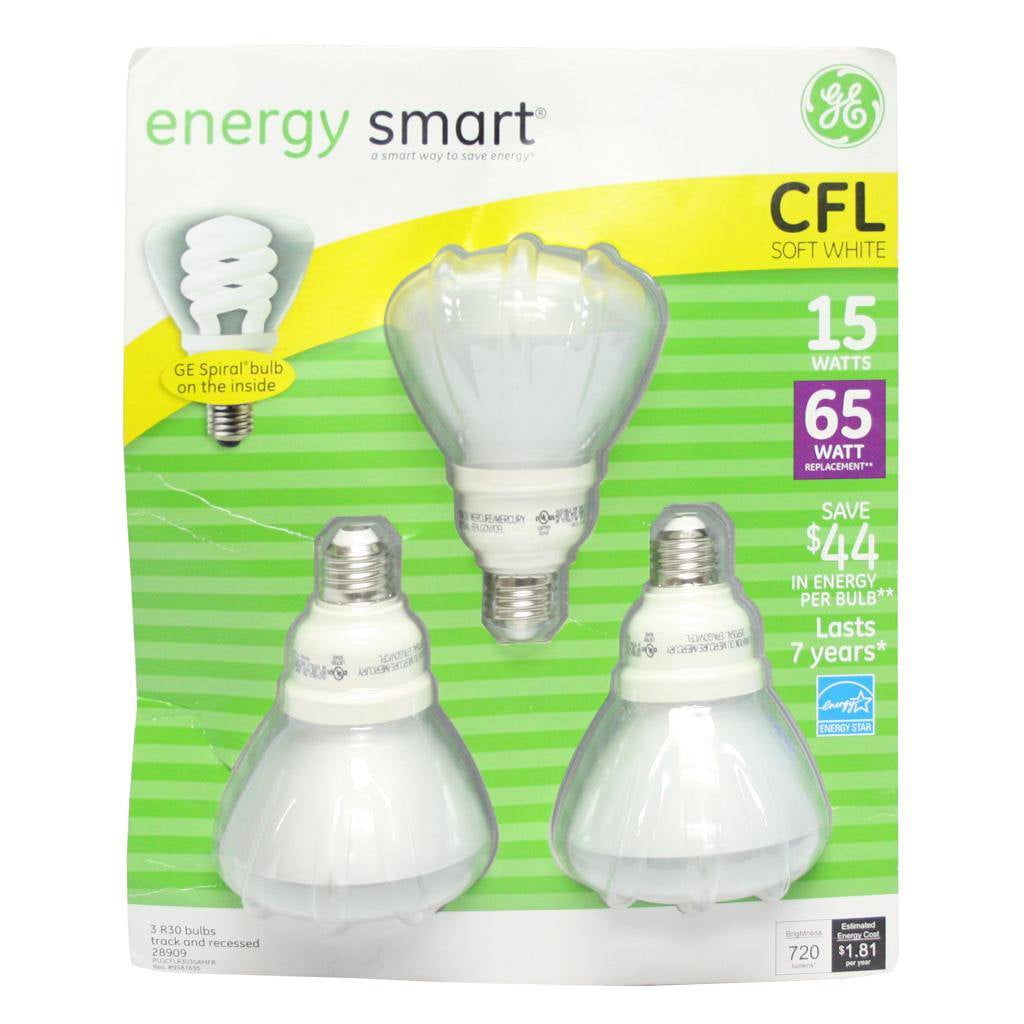 GE 28909 - FLE16/2/R30 3PK Flood Screw Base Compact Fluorescent Light ...