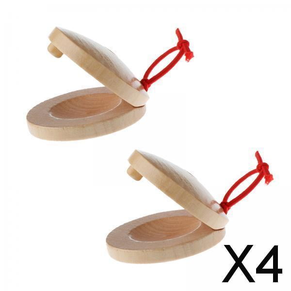 4xA Par Castañuelas De Madera Instrumento Musical Flamenco De Percusión ...