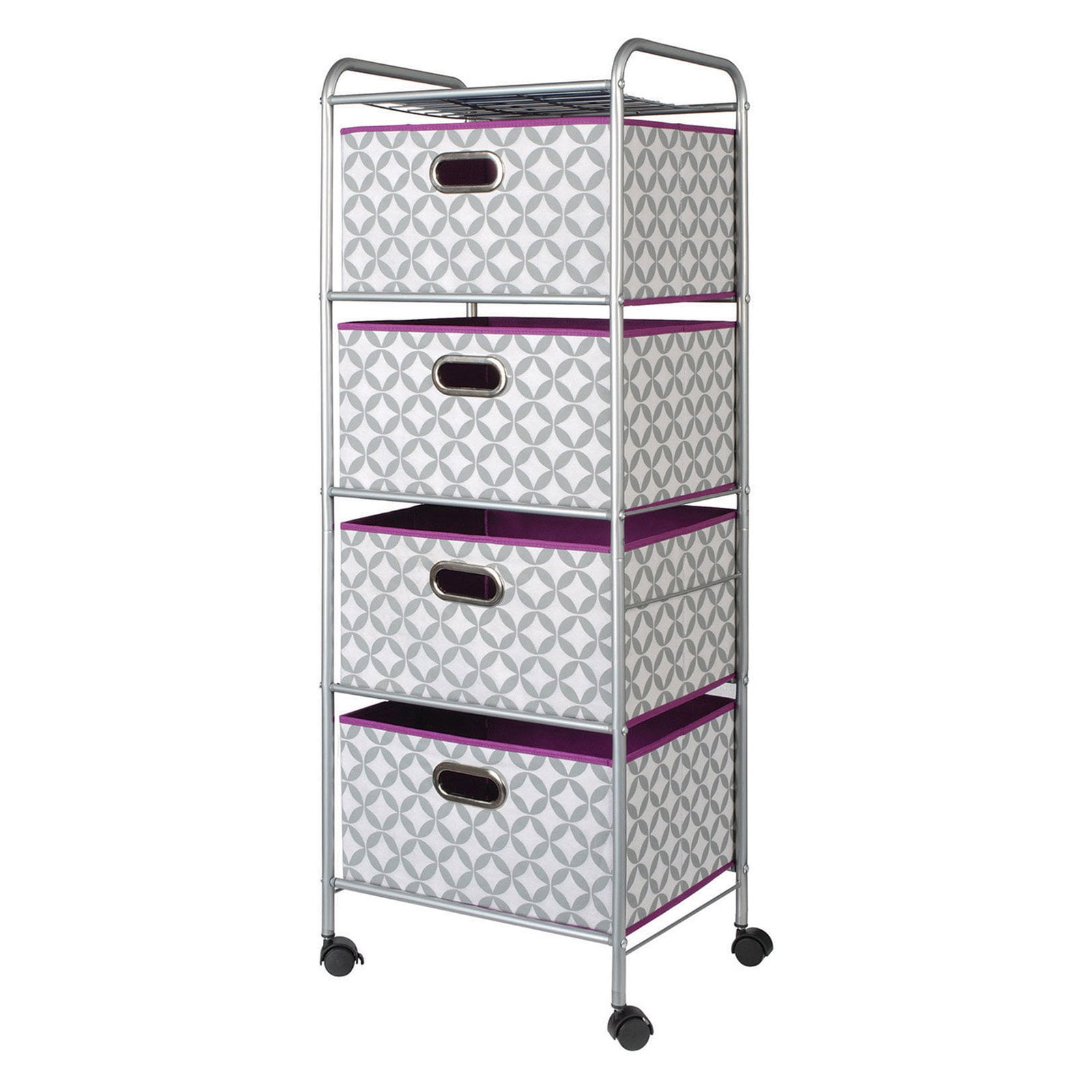 Bintopia 4 Drawer Trolley Closet Storage Cart - Walmart.com