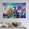 Dragon Tapestry Castle Wall Hanging Aesthetic Purple Blue Decoration ...