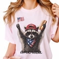 America Raccoon Hot Dog Patriotic Graphic Casual T-Shirt for Men and ...