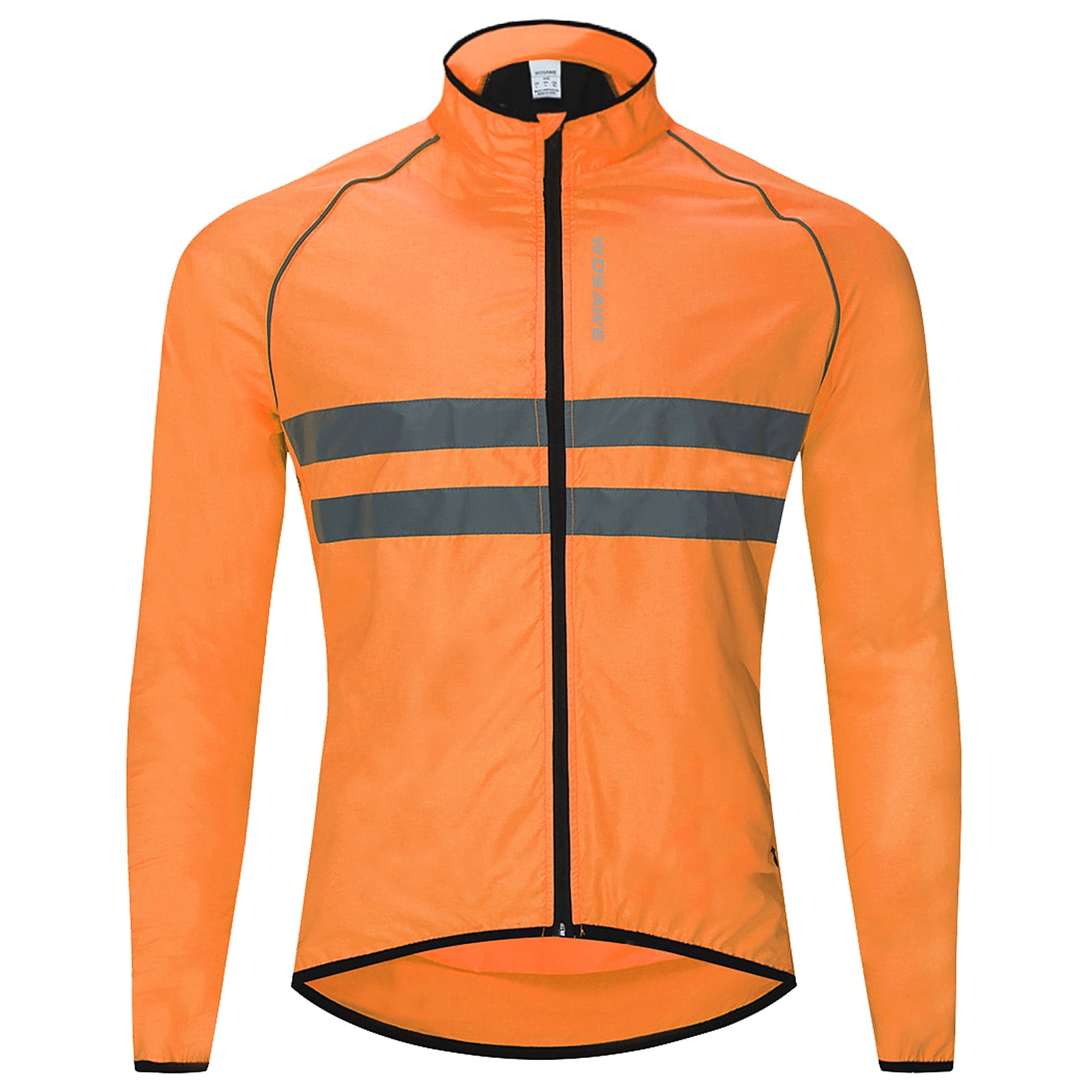 Wosawe Reflective Long Sleeve Bicycle Jersey Wind Coat Jacket Water