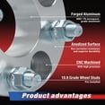 MOCA AUTOPARTS 2PCS 1.5"(38mm) Wheel Spacers 4x4" to 4x4" with 1/2"x20 ...
