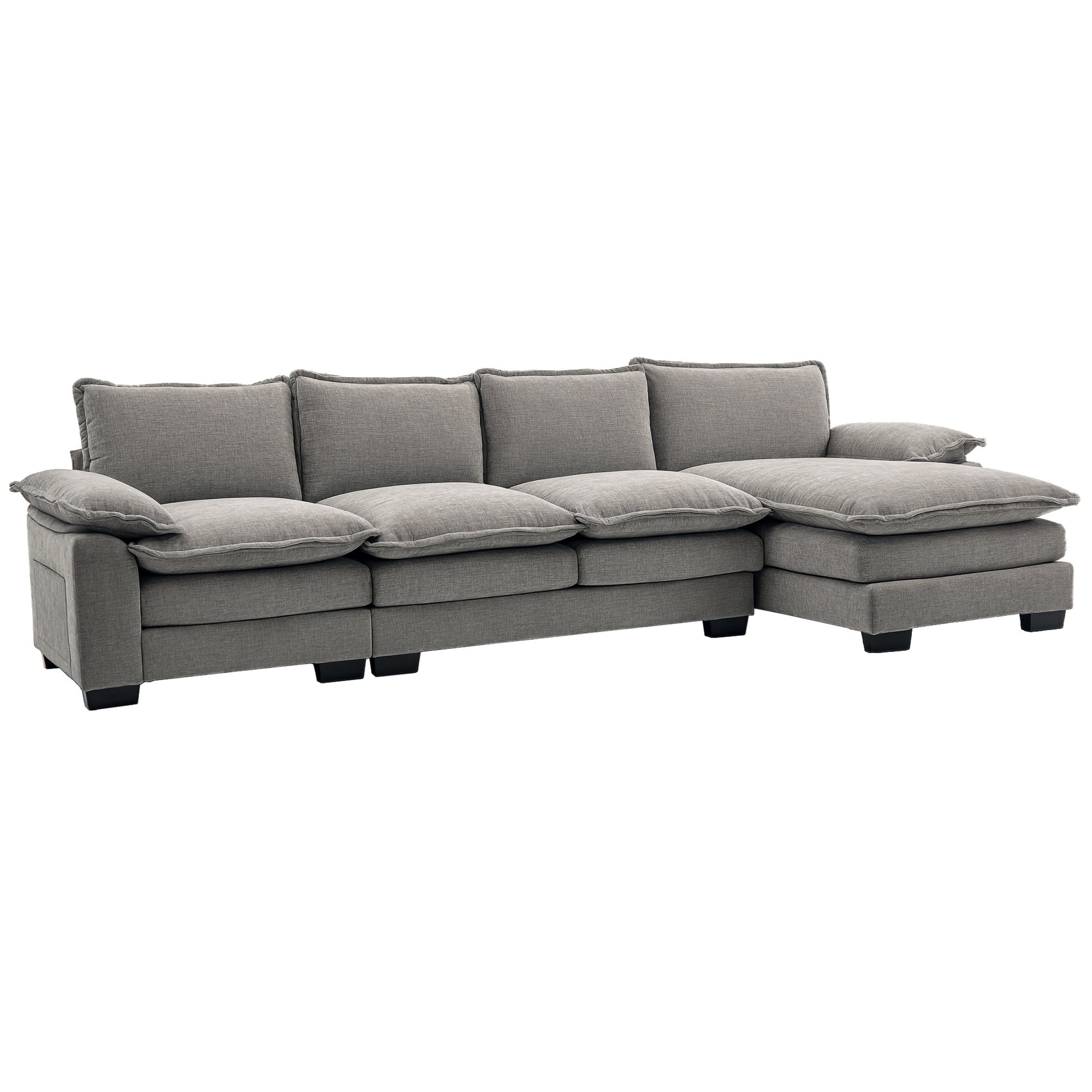 Click here for Homcom Sofa Couch With Chaise Lounge  Chenille L-S... prices
