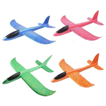 LED Light Airplane,18.90" Large Throwing Foam Plane, Glider Plane ...