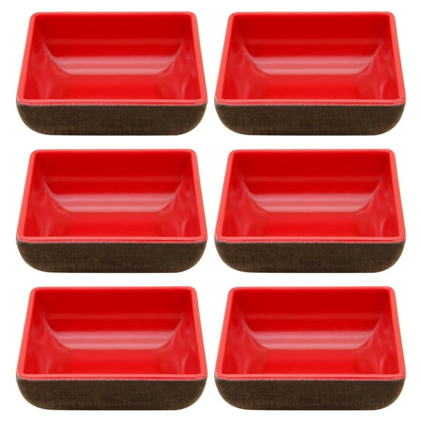 6 Pcs Melamine Relish Plates Square Sauce Dishes Soy Sauce Dishes ...