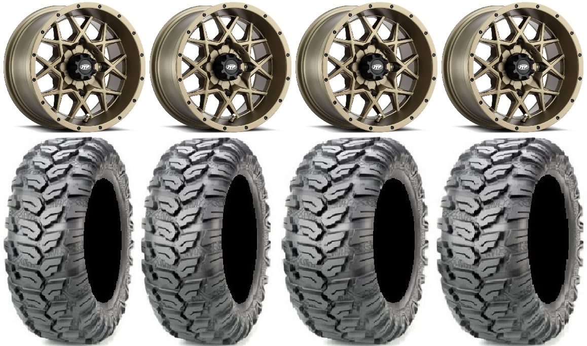 ITP Hurricane 14" Wheels Bronze 26" Ceros Tires Sportsman RZR Ranger ...