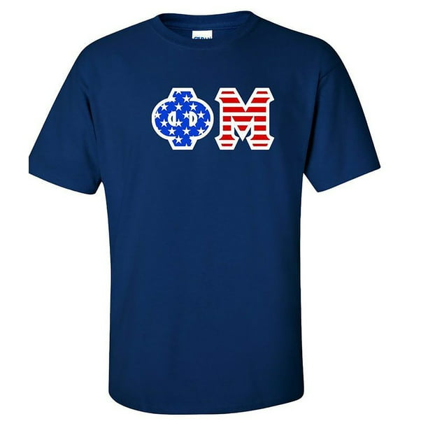 Phi Mu Greek Letter American Flag Tee - Walmart.com