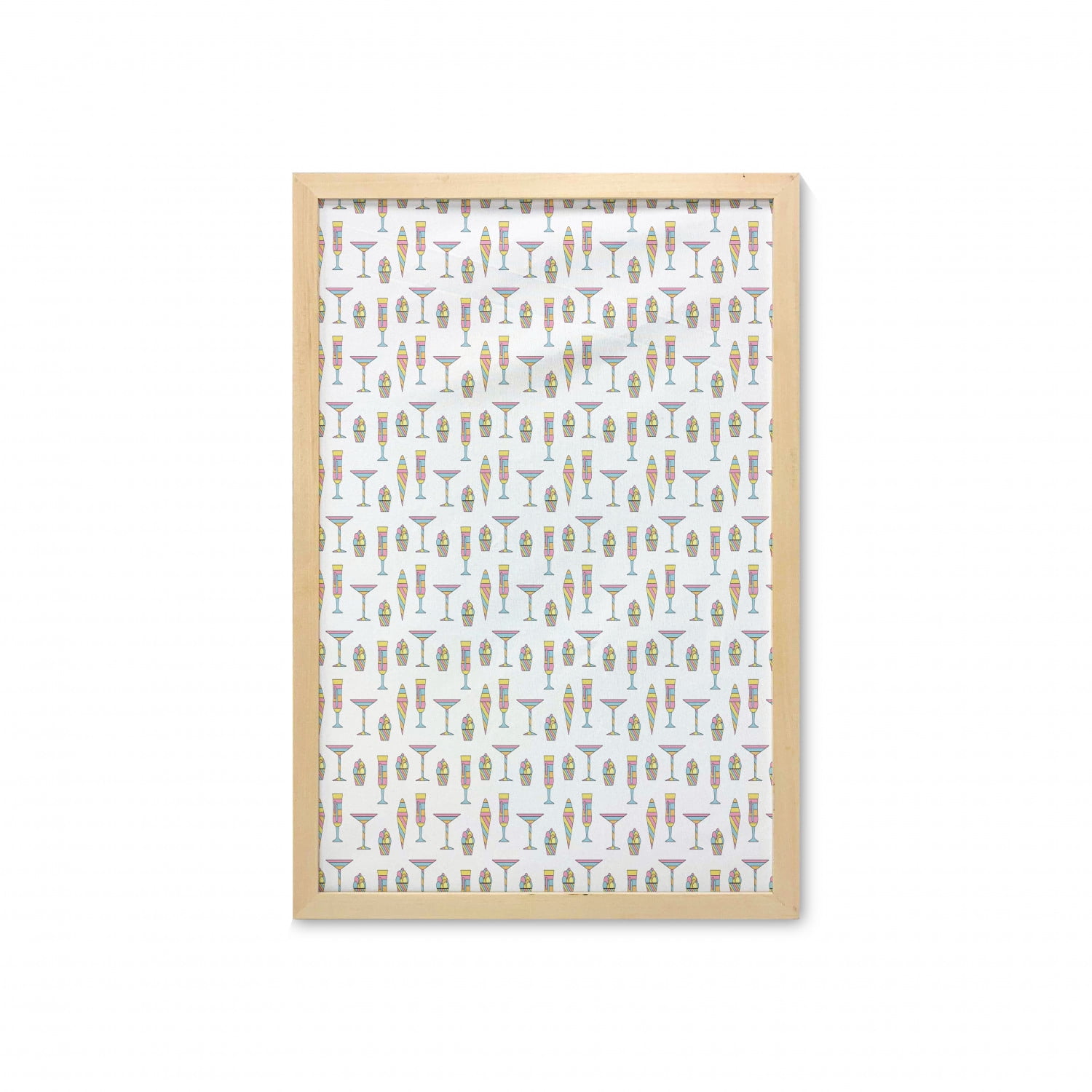 Colorful Wall Art with Frame, Cocktail Drinks Alcohol Booze Ice Cream ...