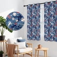 Baseballs and Numbers Blue Pattern Blackout Curtains,Triple Weaved ...