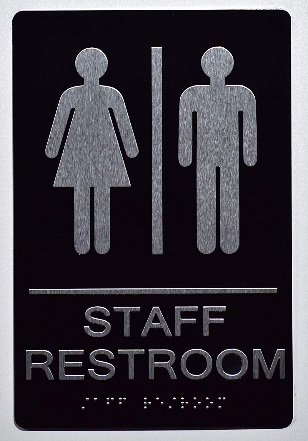 Staff Restroom Sign -(Aluminium, Black/Silver,Size 6x9) The Sensation ...