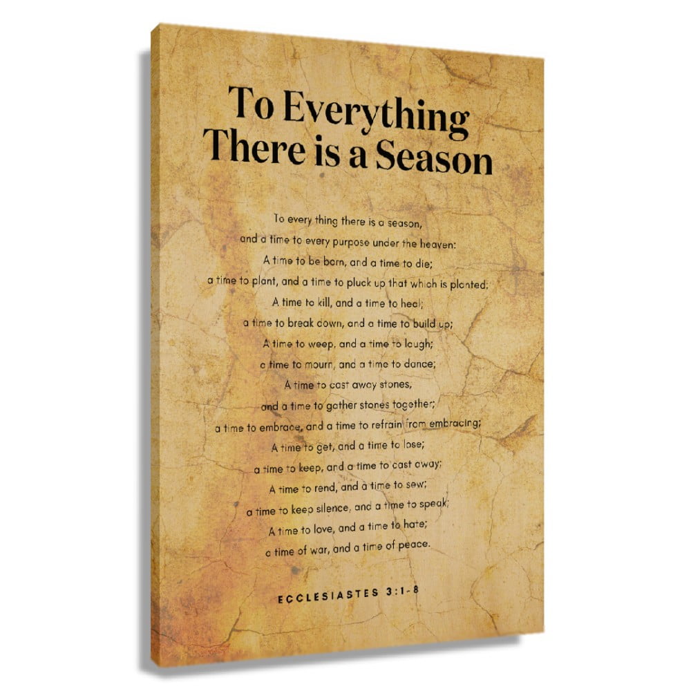 Ecclesiastes 3 1-8 Wall Art Bible Verse Poster Vintage Scripture Poster ...