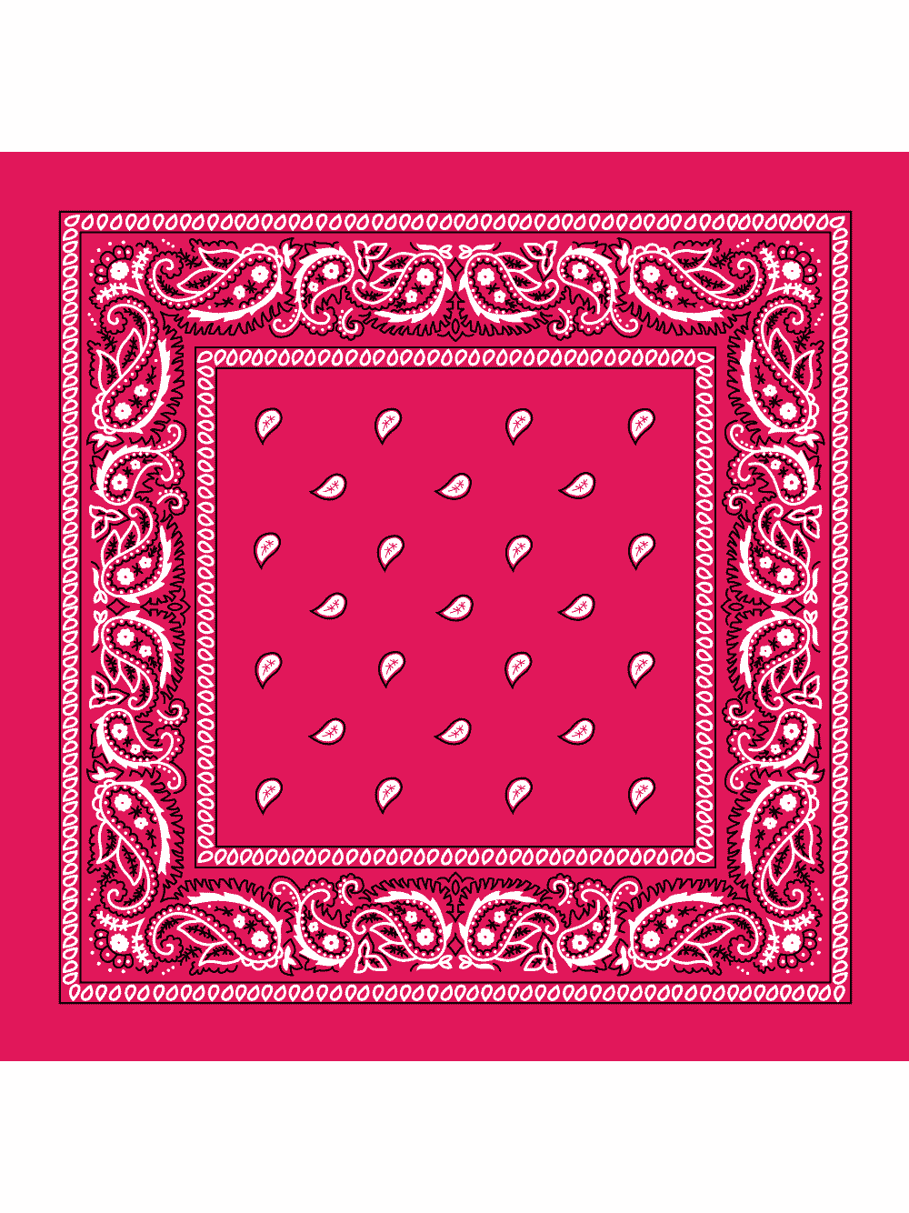 BANDANA - Hot Pink Paisley Bandana - Single Piece 22x22 - Walmart.com ...