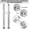 6 Pieces 6 Inch 15 cm Pocket Ruler Flexible Precision Stainless Steel ...