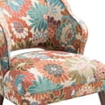Open Back Accent Chair, Upholstered Single Armchair with Curved Back ...