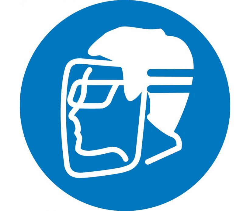 NMC ISO405AP Wear Face Shield and Eye Protection ISO Label with Graphic ...