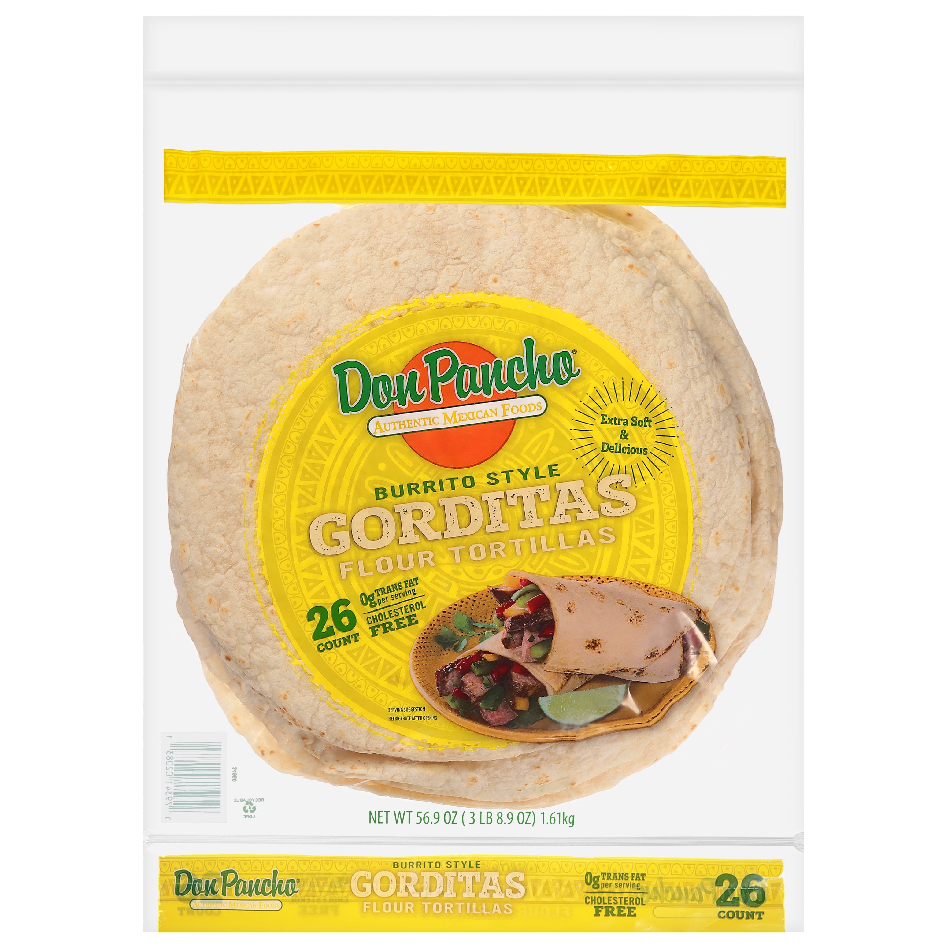 DON PANCHO FAMILY PACK FLOUR TORTILLA 10", 57.2 oz, 26 COUNT - Walmart.com