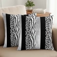 Black Leopard Print Throw Pillow Covers 18 x 18 Inch Pillow Covers Set ...