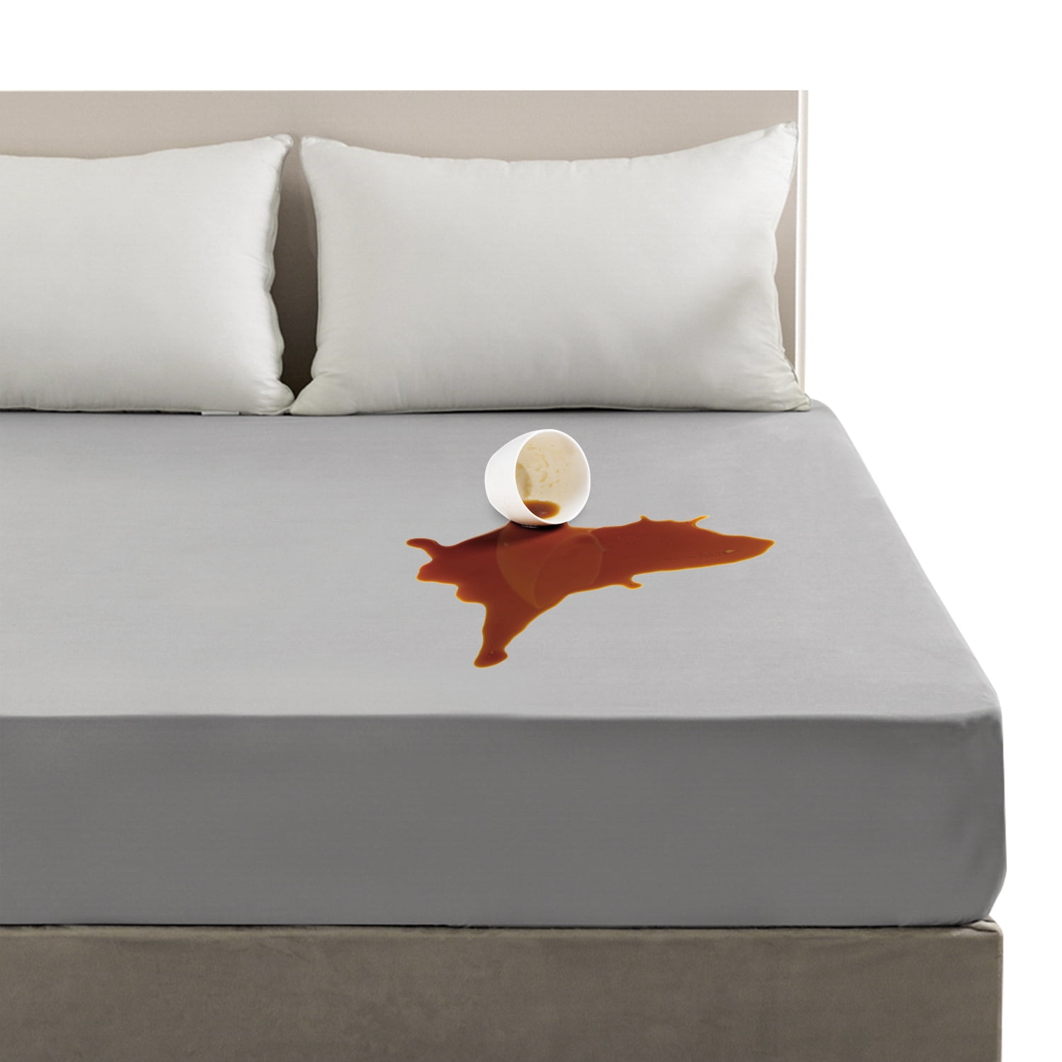 Sanmadrola Cotton Waterproof Mattress Protector Organic Noiseless Cover ...