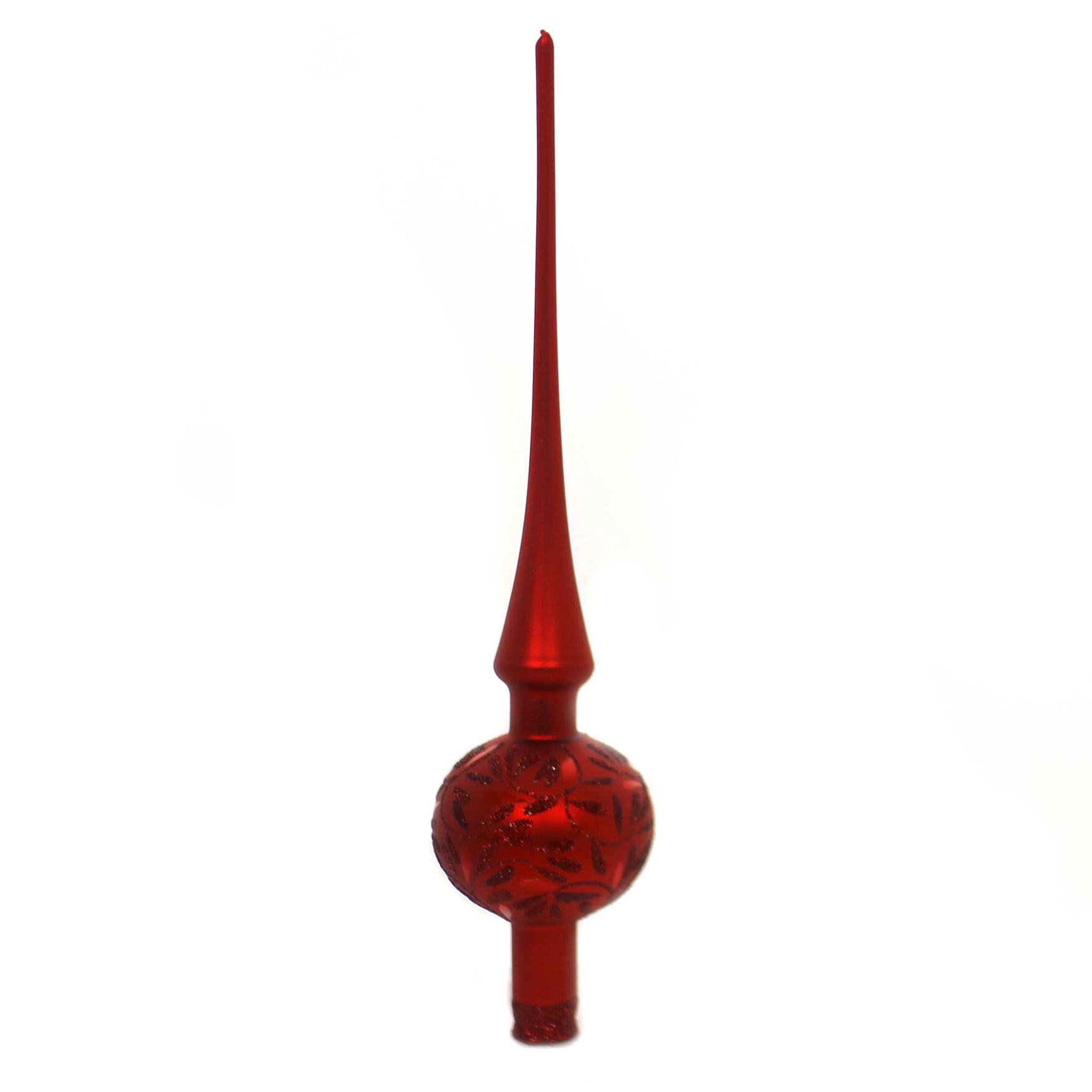 Tree Topper Finial Delights Red Matte Finial Tree Topper Christmas ...