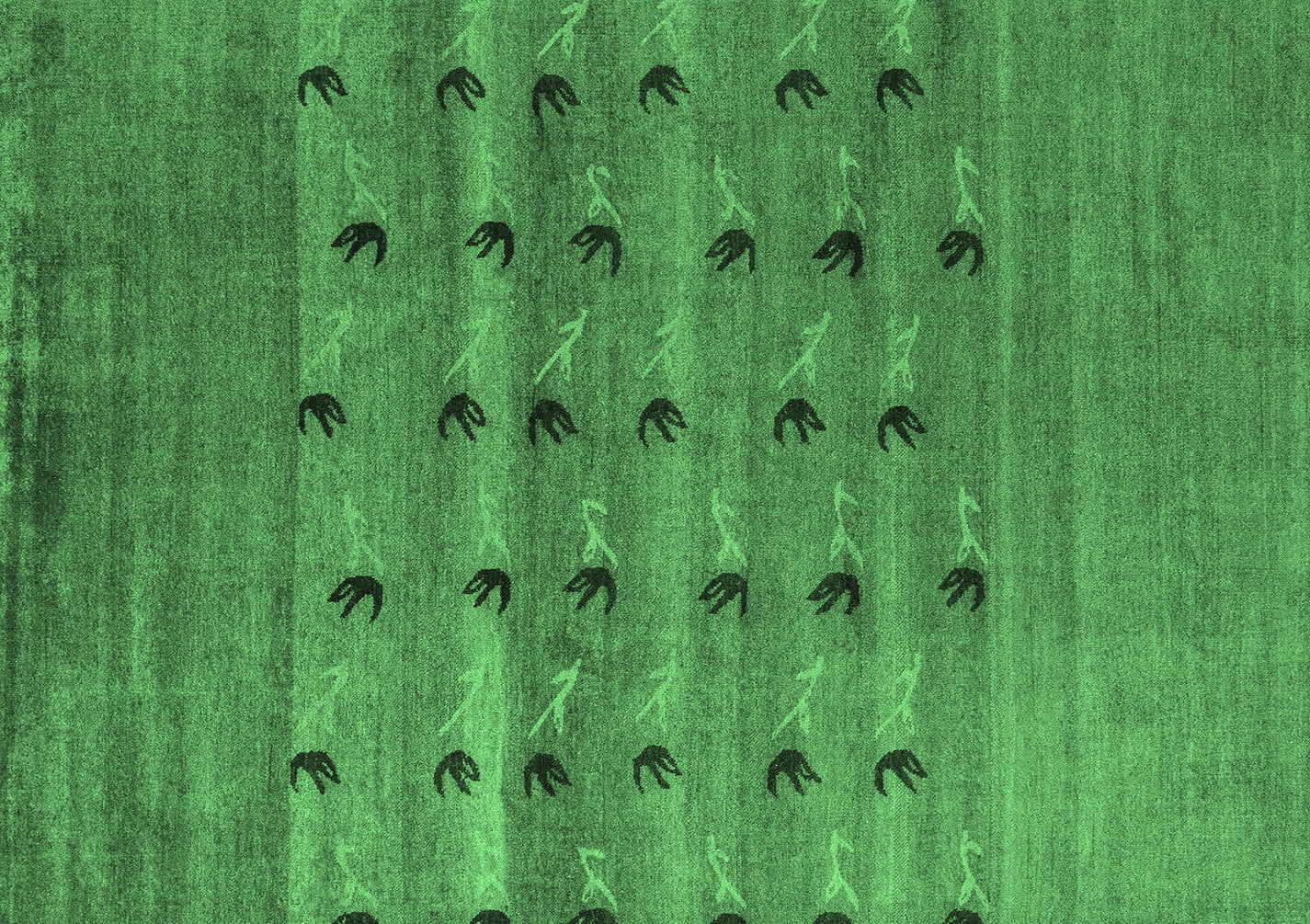 Ahgly Company Indoor Rectangle Abstract Emerald Green Modern Area Rugs ...