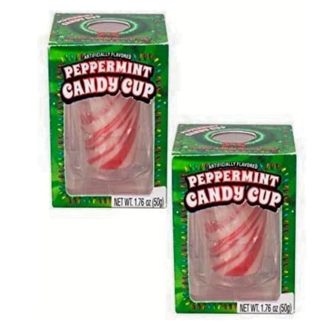 BCL Peppermint Candy Cane Cup Edible Shot Glass Set of 2 Birthday ...
