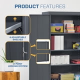 Classic Series 36"W x 72"H x 18"D Storage Cabinet with Adjustable ...