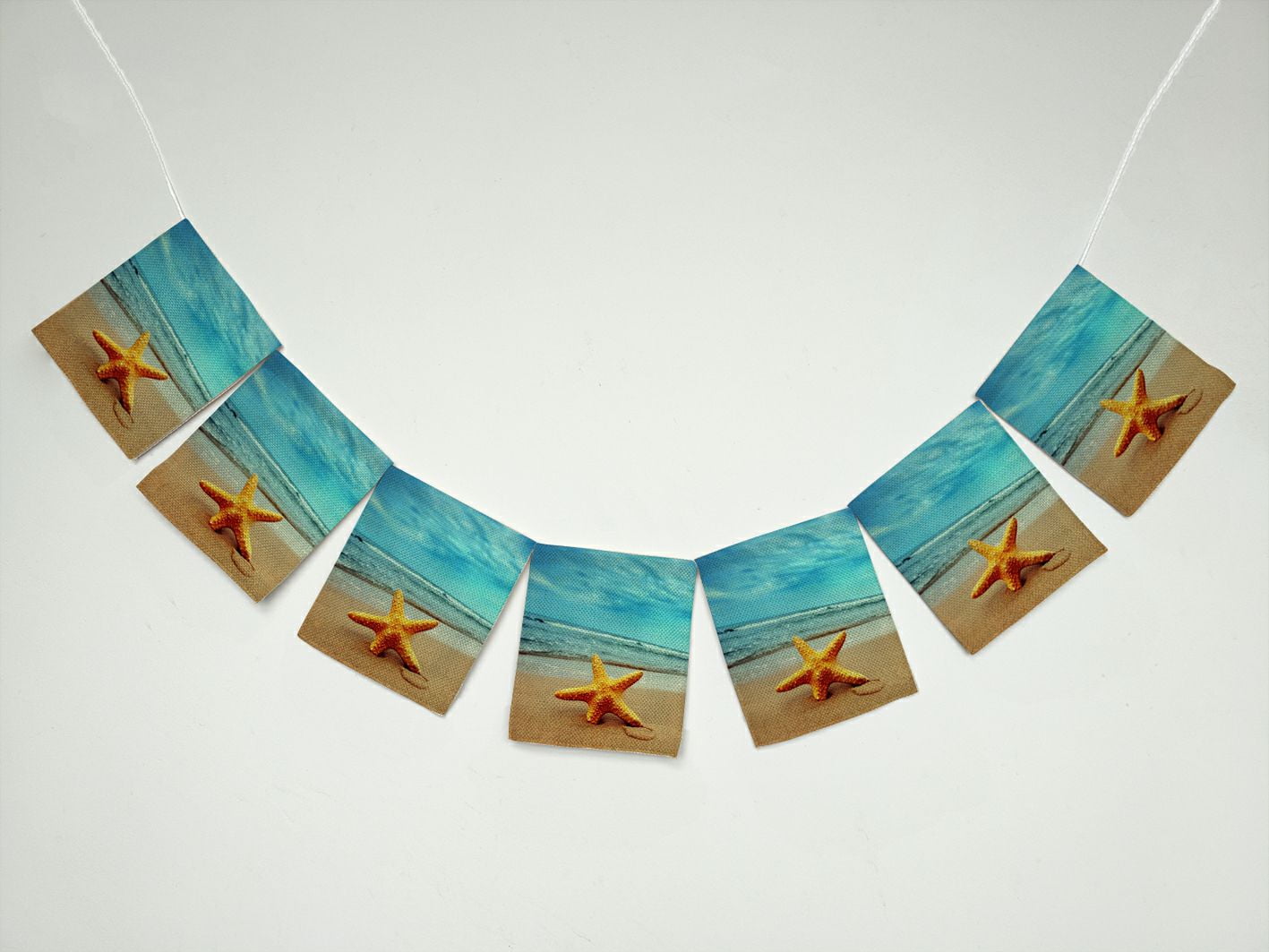 ZKGK Beach Theme Banner Bunting Garland Flag Sign for Home Family Party ...
