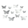 Blue Moon Studio Silver Butterfly Wall Decals 12 Pack Self-Adhesive ...