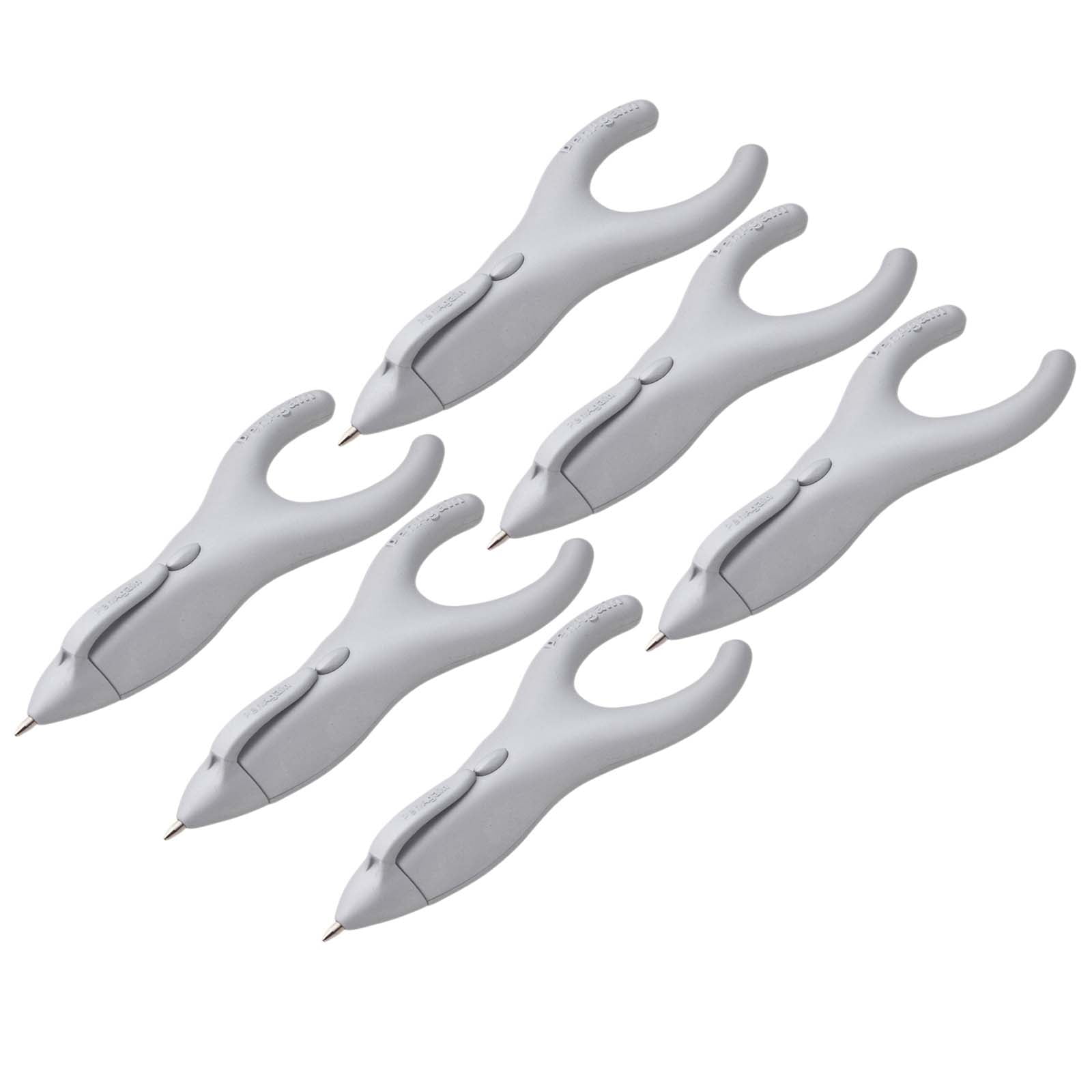 PenAgain Ergo-Sof Retractable Ballpoint Pen, Silver, Black Ink, Pack of ...