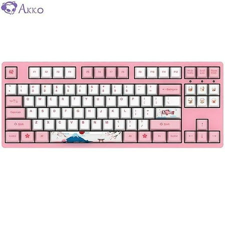 Qwert Tokyo Sakura Wired Mechanical Gaming Keyboard 87 Keys PBT ...