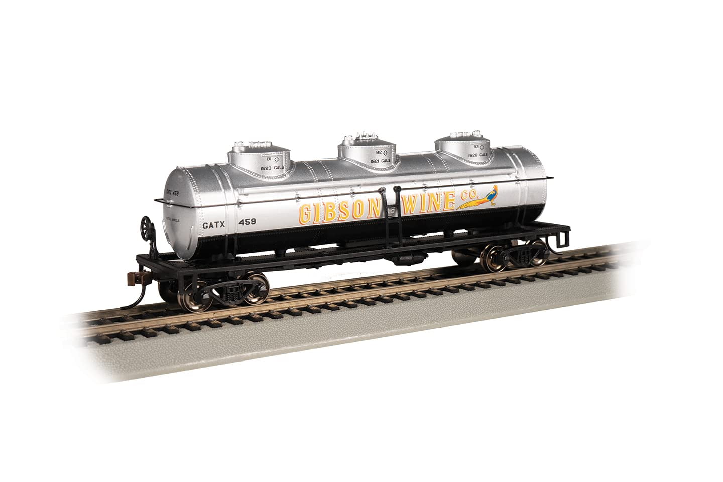 Bachmann Trains - 40' Three-Dome Tank Car - Gibson Wine CO. #459 - HO ...