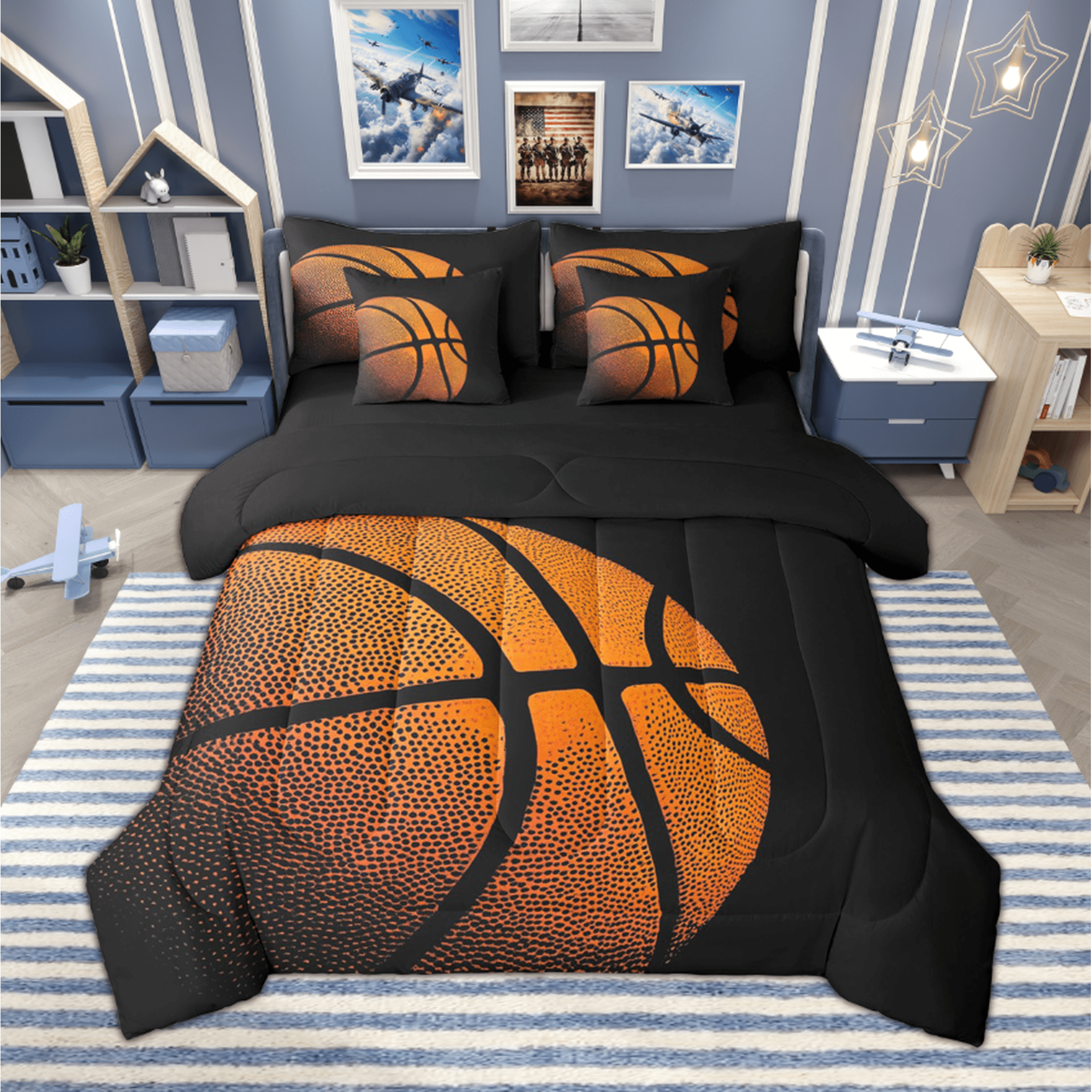 Click here for Manfei Basketball Twin Bedding Sets 7 Pieces For B... prices