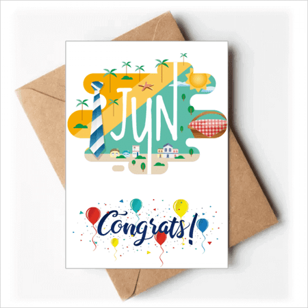 June Month Season Illustration Wedding Cards Congratulations Greeting ...