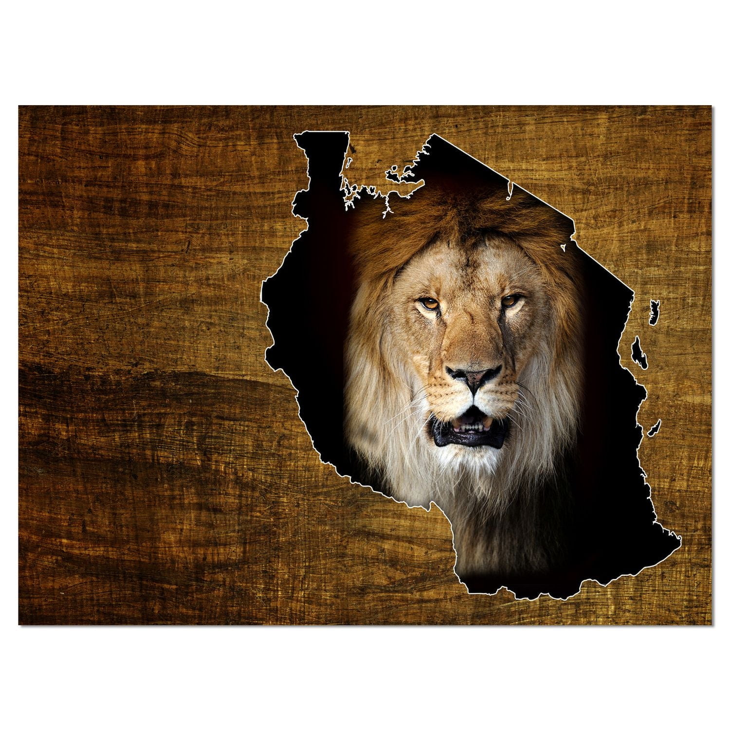 Click here for Designart Design Art Tanzania Wildlife Map Design... prices