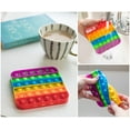 Pop Fidget Toy Silicone Bubble Popping Game | Rainbow Square - Walmart.com