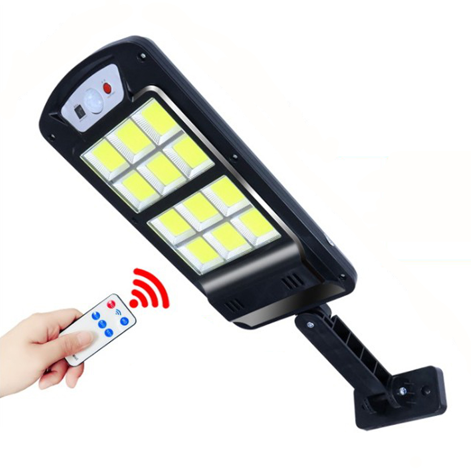 Delaman Solar Street Lights Remote Control, Outdoor Motion Sensor ...