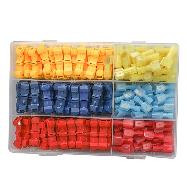 240 Pieces T-Tap Electrical Wire Connectors Self-Stripping Wire Quick ...