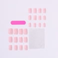 24PCS Press on Nails, Minimalist Solid Light Pink Short Fake Nails ...