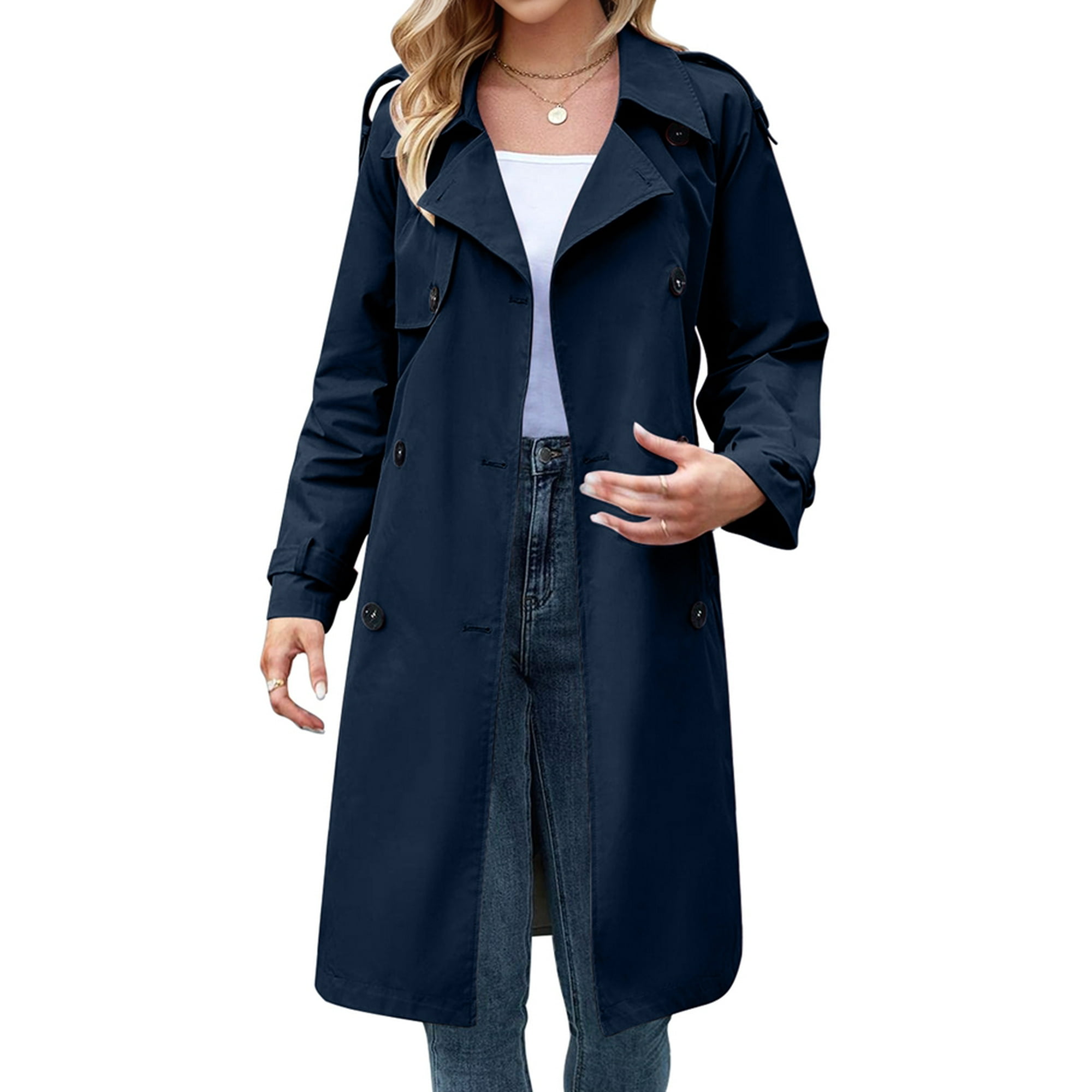 Click here for Unbranded Womens Double Breasted Long Trench Coat... prices