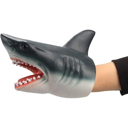 Sea Life Great White Shark Hand Puppet Realistic Soft Rubber Funny ...