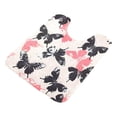 BZSMCE Black Pink Butterfly Pattern 2-Piece Non-Slip Absorbent Bathroom ...