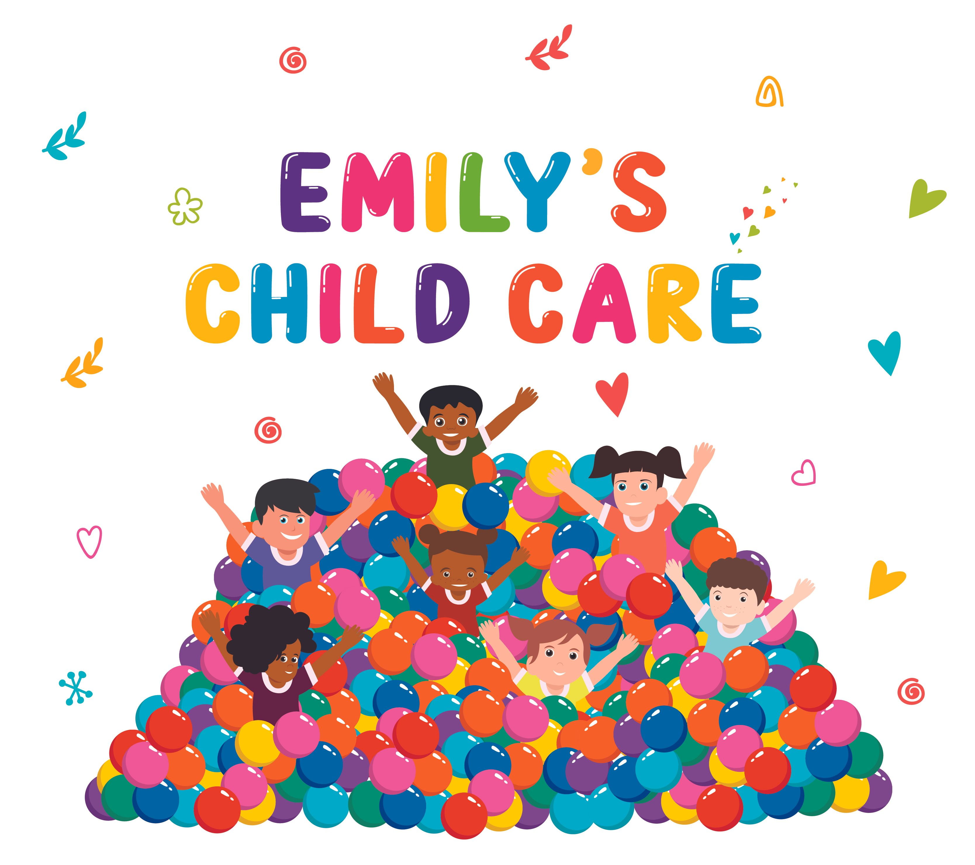 DAYCARE - Removable Pool Of Multicolored Balls And Children Decor ...