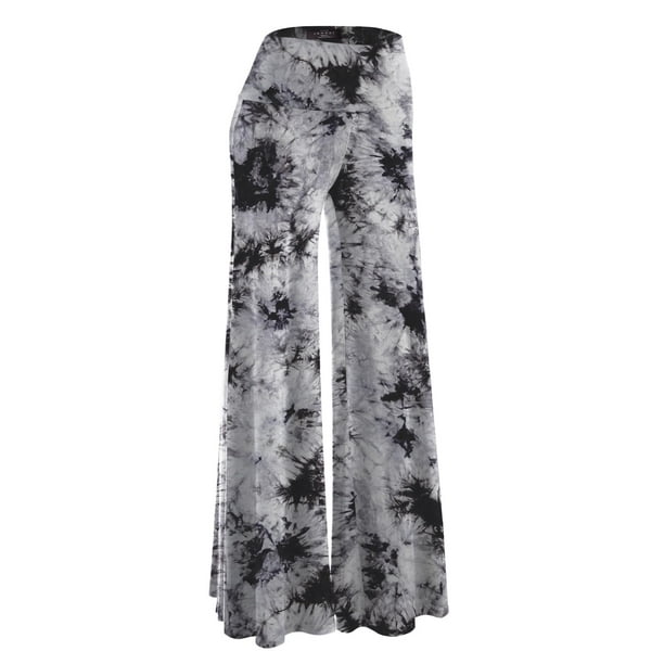Made By Johnny Mbj Wb1060 Womens Chic Tie Dye Palazzo Pants Xxl White